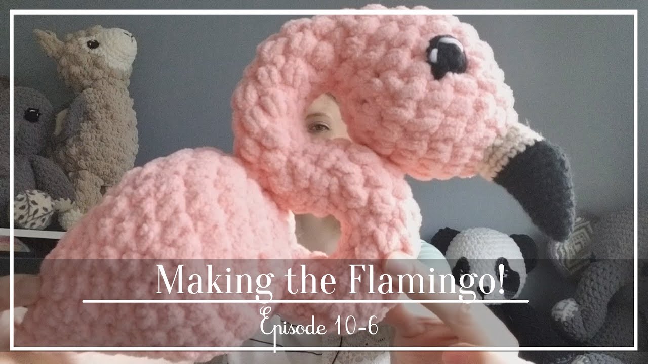 Making the Flamingo! | Crochet Flamingo Progress - YouTube