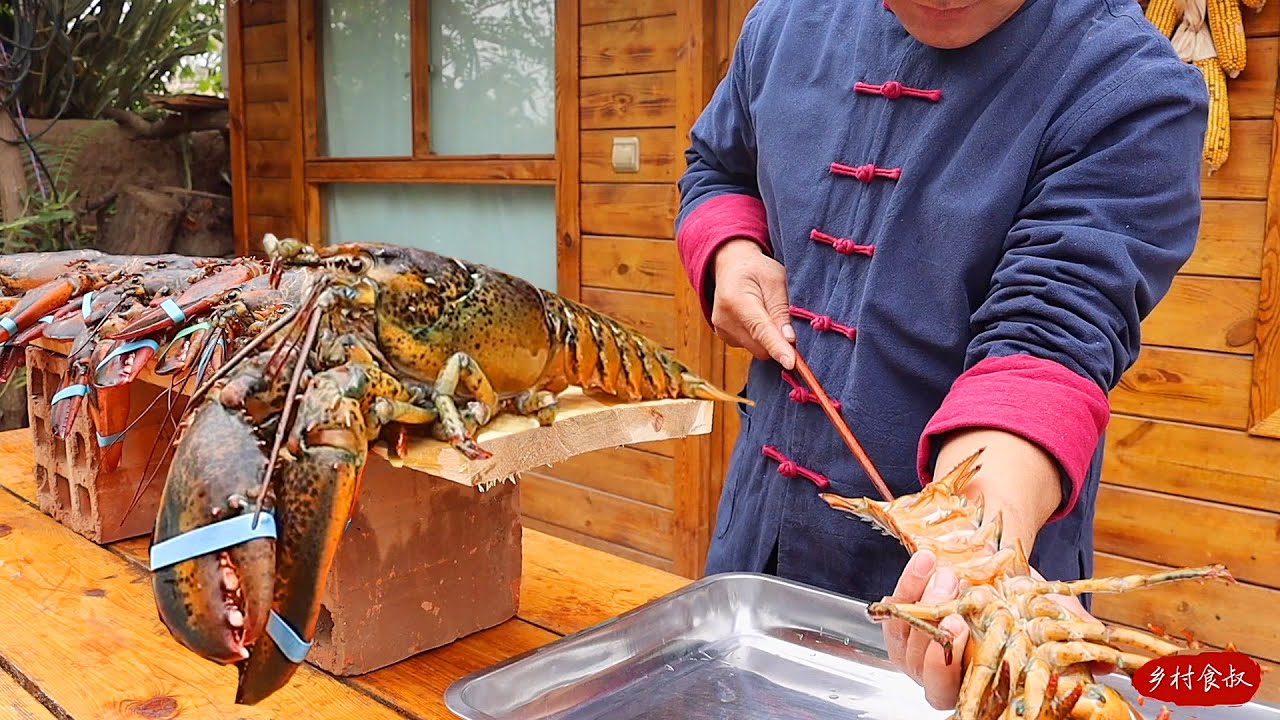 Cooked Big Lobsters with 13 Spices and Treated My Friends | Uncle Rural ...