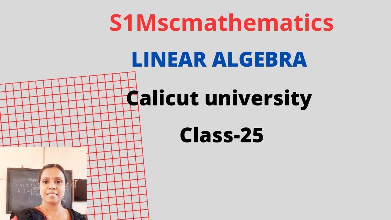 S1MSCMATHEMATICS#ANNIHILATOR---LINEAR ALGEBRA#Malayalam#Calicut ...