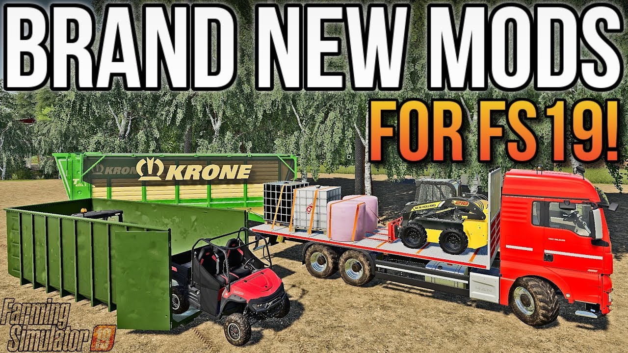 NEW MAN FLATBED, IT RUNNER CONTAINER, & MORE! | FS19 Mods - YouTube