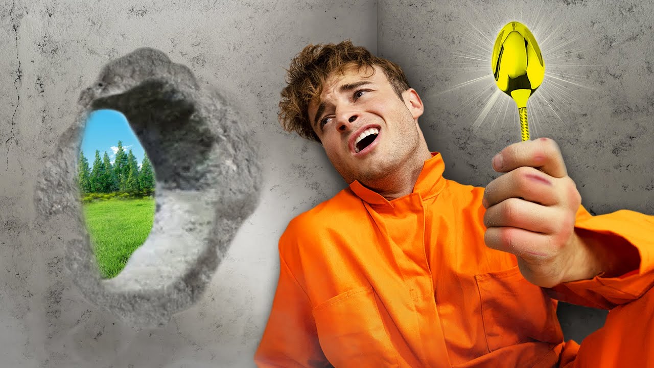 Escaping MAXIMUM SECURITY PRISON Using Only A SPOON! - YouTube
