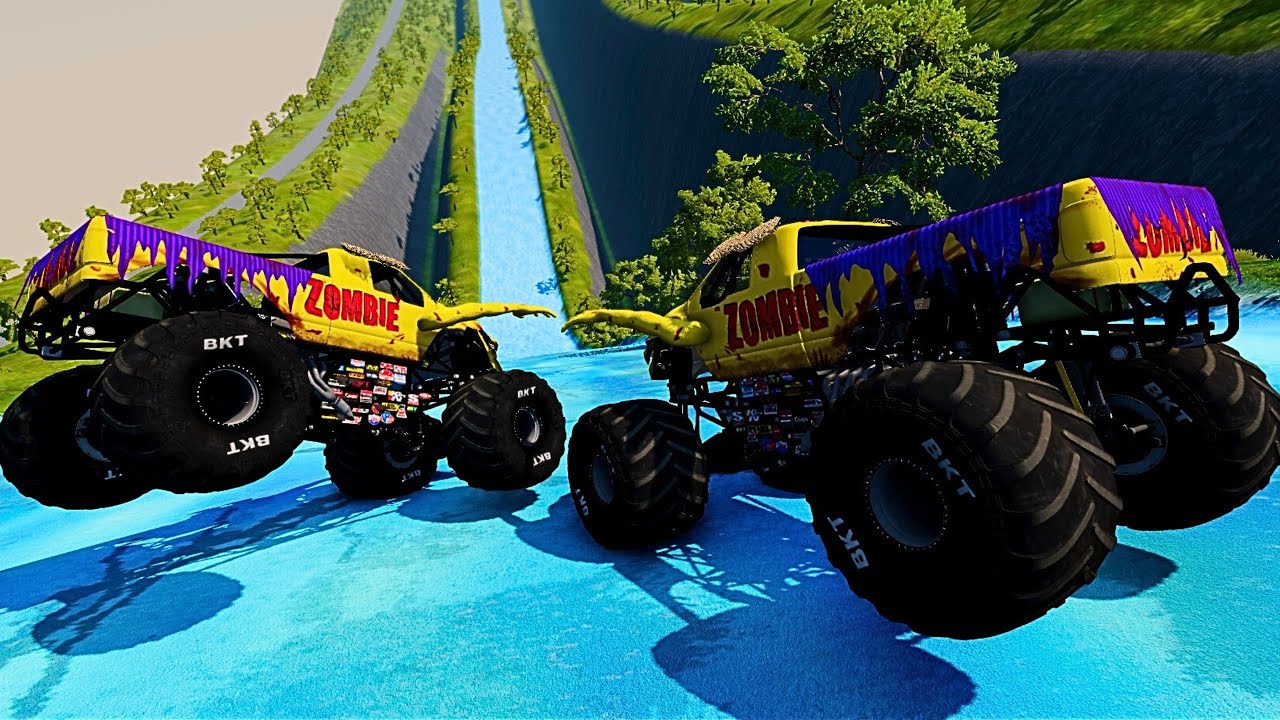 Adrenaline-Pumping Zombie Monster Jam Downhill Race Action 🧟‍♂️🏁 - YouTube