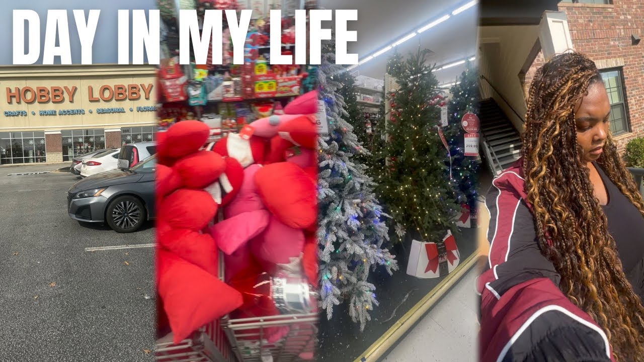 DAY IN MY LIFE| Christmas Tree Hunt + I Needed Christmas Pillows - YouTube
