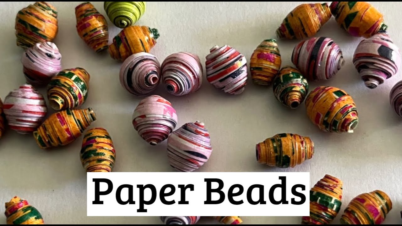 How To Make Paper Beads Round Paper Beads Double Holed Paper Bead How To Make Paper Beads Round Paper Beads Double Holed Paper Bead