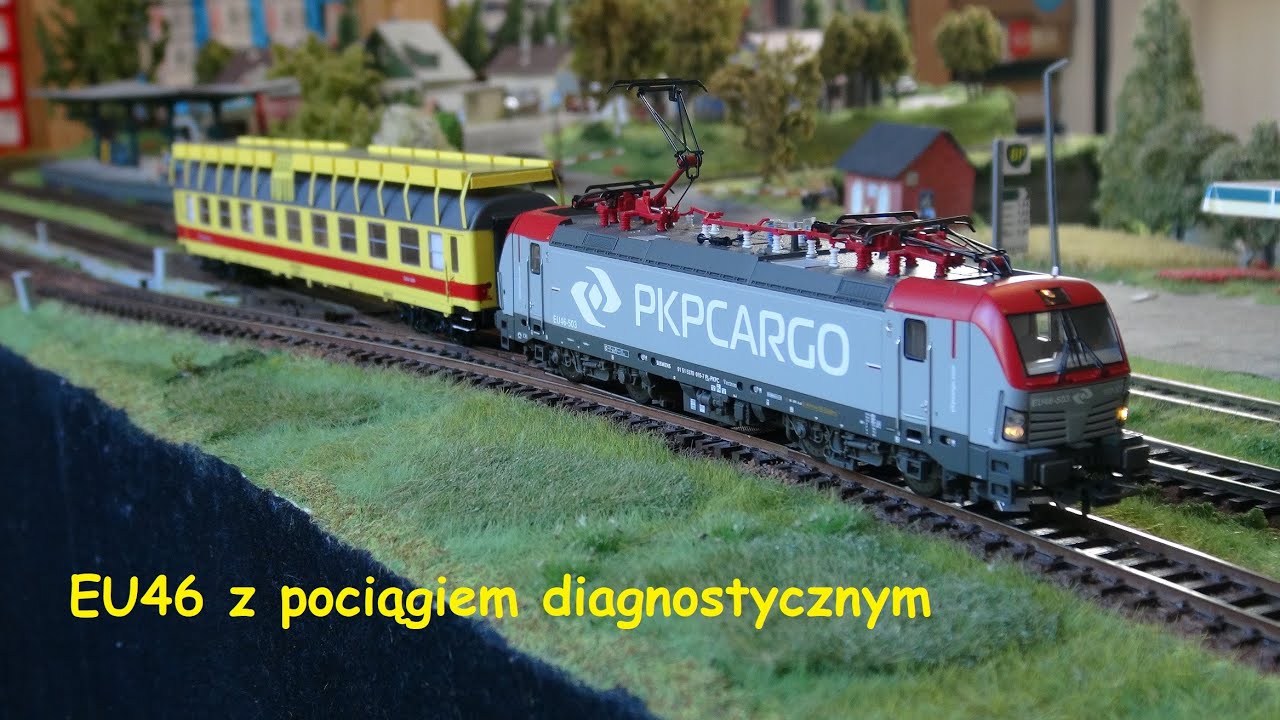 Na makiecie: EU46 z pociągiem diagnostycznym - YouTube