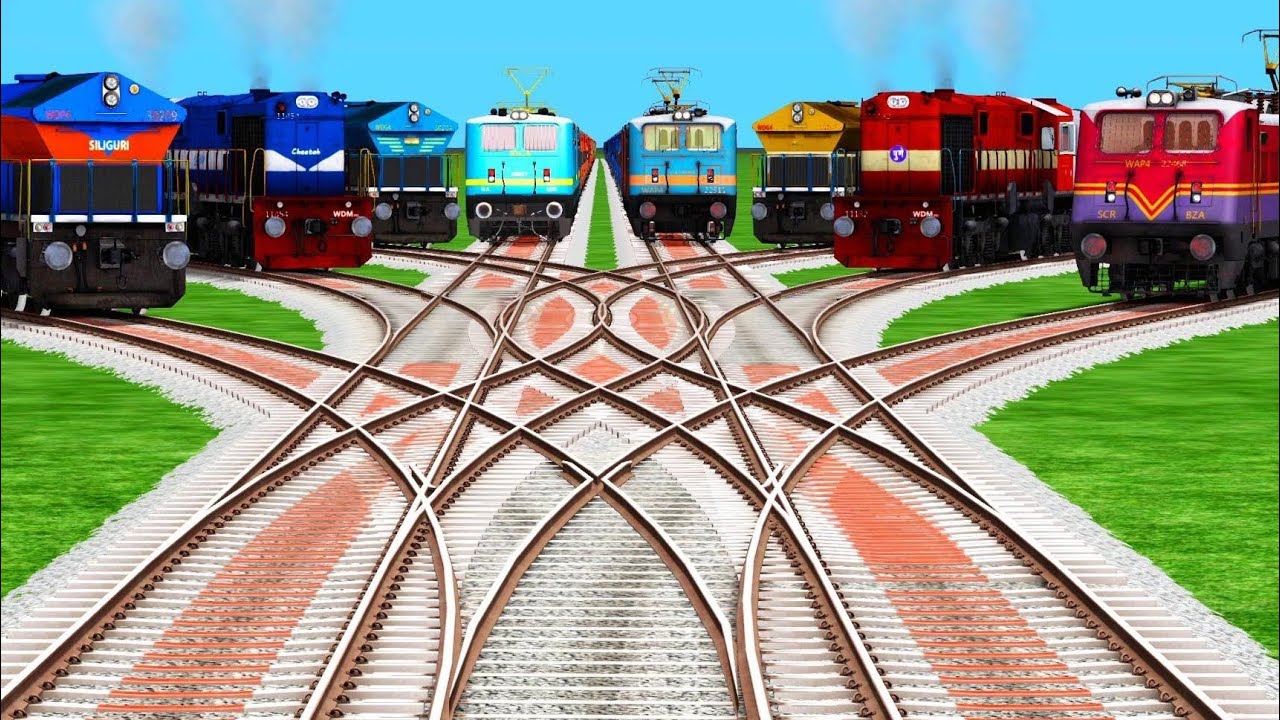 All Railroad New Track Crossing At Realty Train Crossing ll Supar Fast ...