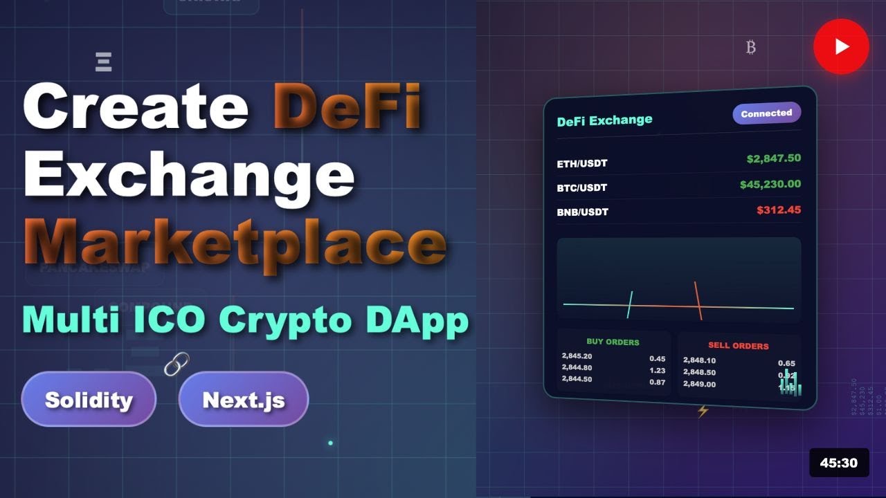 Create & Deploy a Blockchain DeFi Exchange Marketplace for Multi ICO Crypto DApp | Solidity ...