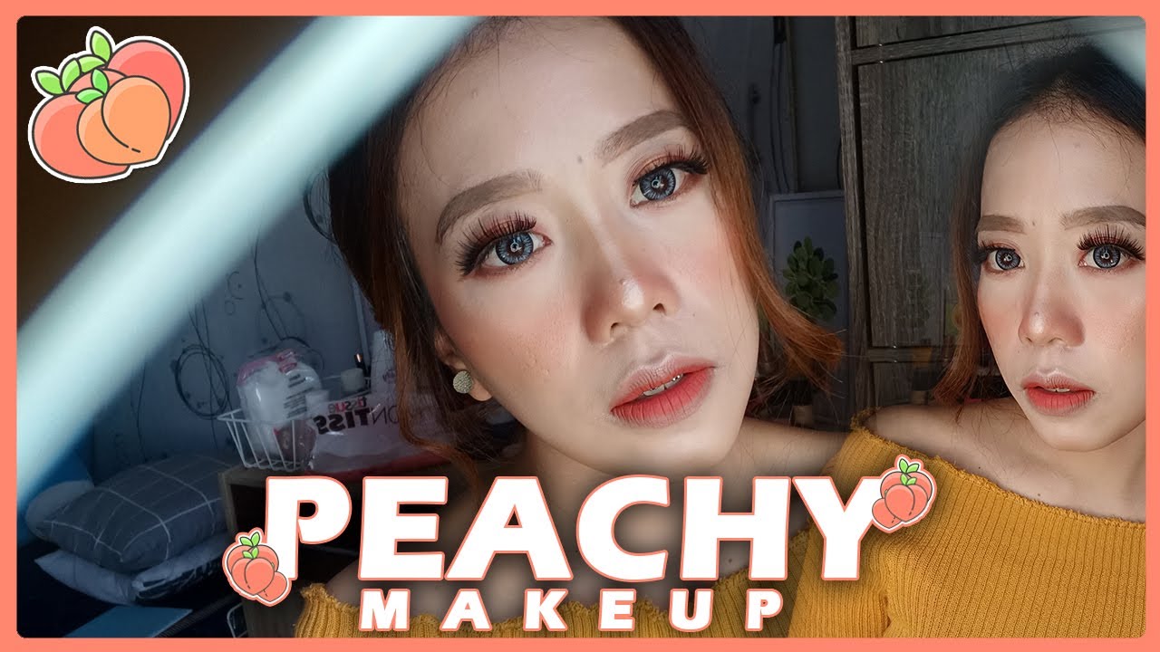 Simple Peachy Makeup Look 🍑 ( Tutorial Untuk Pemula ) - YouTube