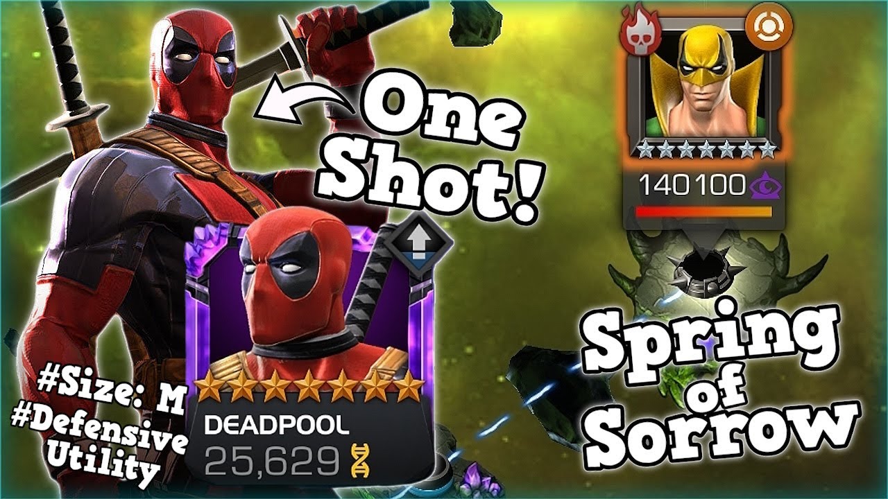 RANK 3 Deadpool One Shots Spring of Sorrow Iron Fist! | Marvel Contest ...