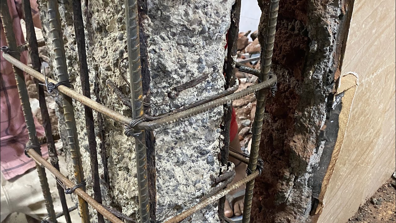 Process of Jacketing Damaged RCC Column | RCC Column Repair | Polymer ...