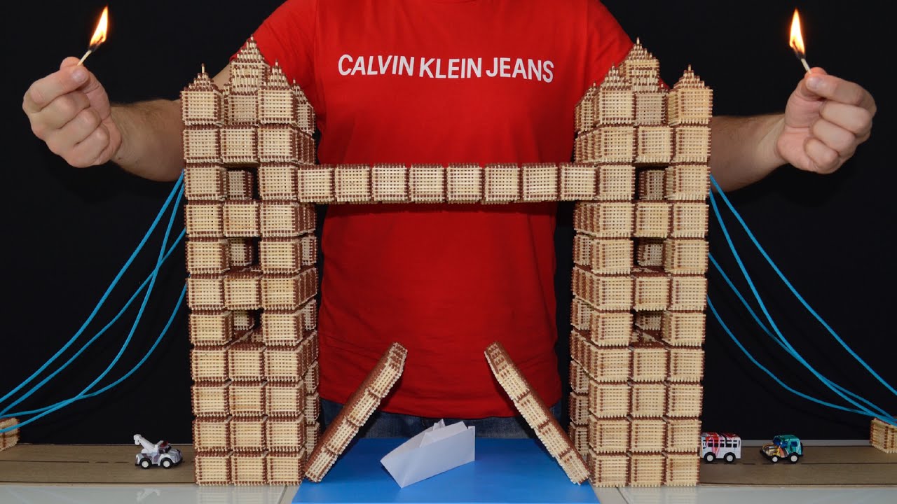 How to Build the London Tower Bridge from Matches Without Glue - YouTube