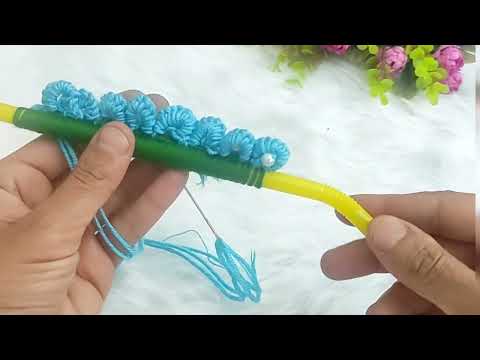 Pipet ile muhteşem dikiş kolay çiçek yapımı ✅ Knittingpattern