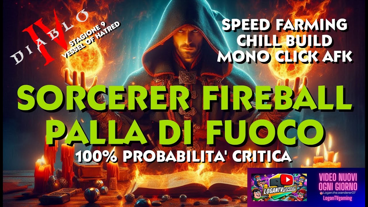 DIABLO 4 SORCERER INCANTATORE PALLA DI FUOCO - FIREBALL SPEED FARMING ...