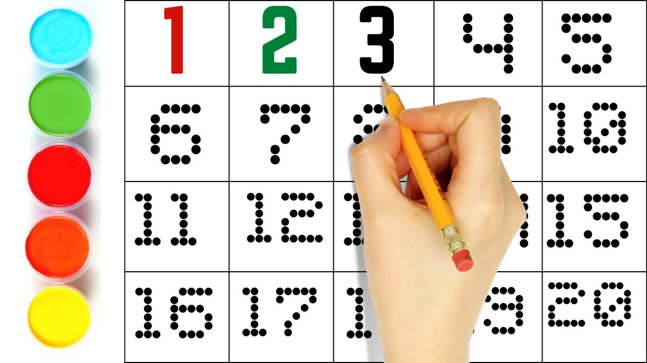 1234 Counting Numbers | Write and read numbers |123 learning for kids ...