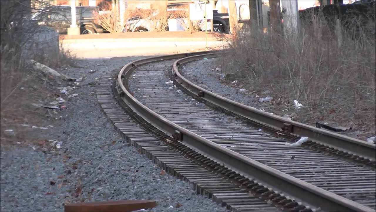 Rebuilt/restored freight railroad tracks in Boston, MA - 3/2023 - YouTube