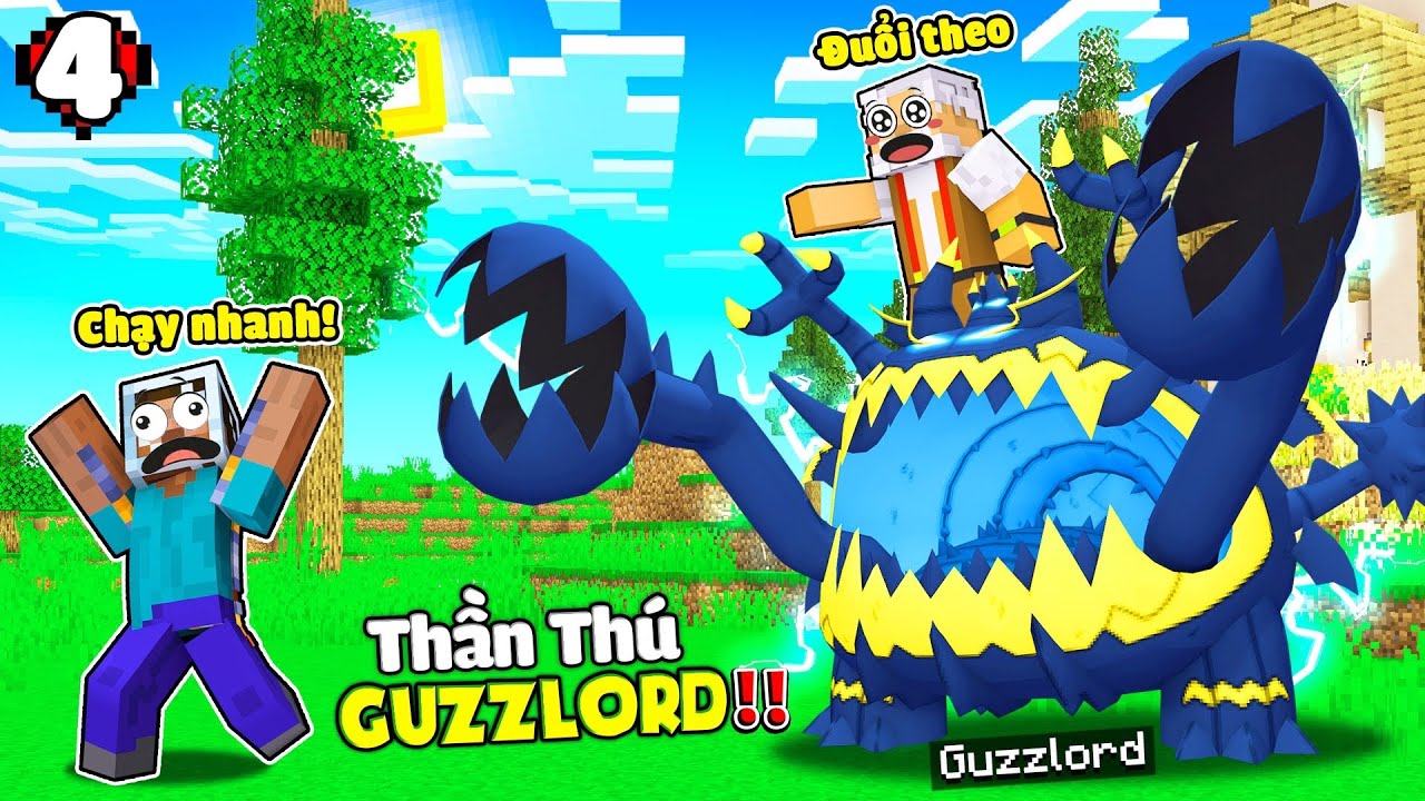 MINECRAFT PIXELMON TẬP 4 | CHÚ 9 BẮT ĐƯỢC THẦN THÚ🤩ULTRA BEAST GUZZLORD ...