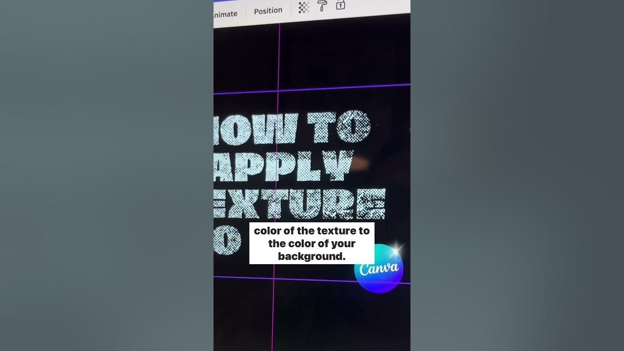 How to apply texture to text in Canva - YouTube