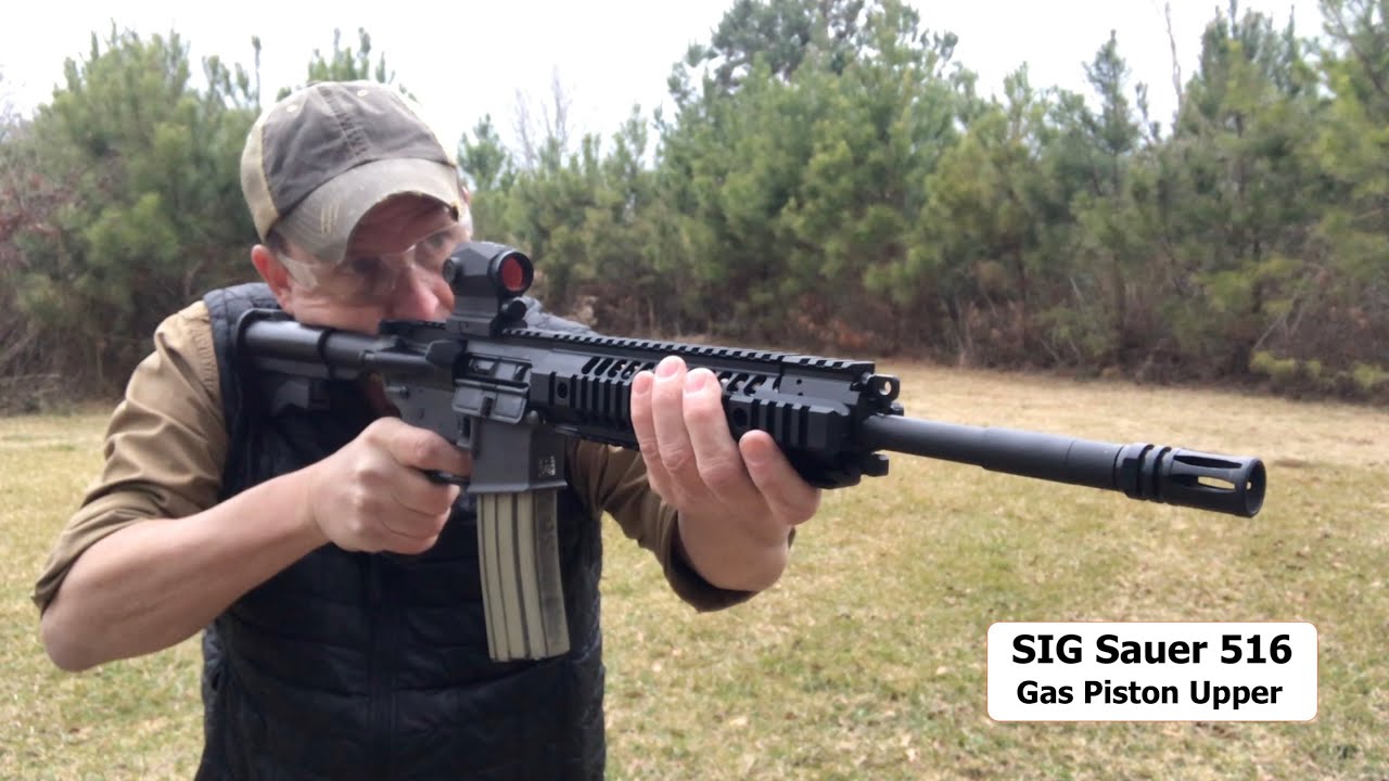 Sig Sauer 516 Short Stroke Gas Piston Upper on M16A1 Lower - YouTube