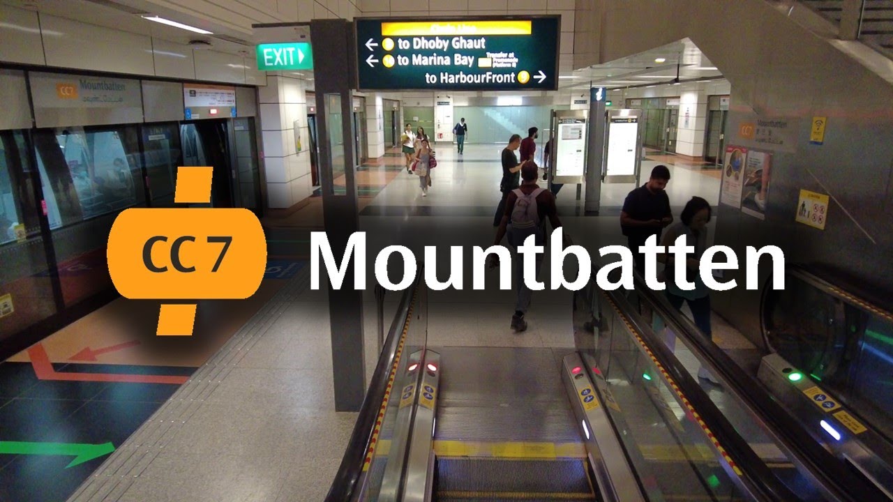 CC7 Mountbatten MRT Station: Exit B to Platforms | Circle Line - YouTube