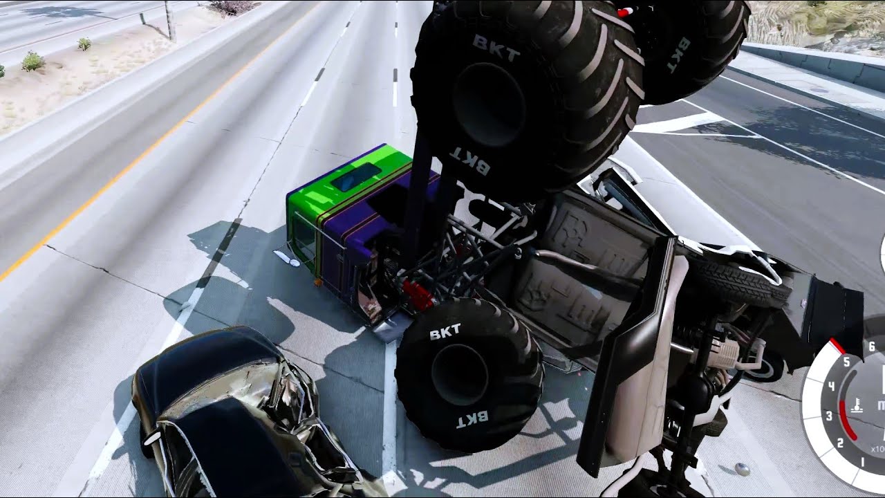 BeamNG.Drive Ashmaker's Universal Monster Truck frame mod update is so ...