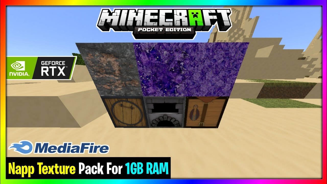 Napp Texture Pack For MCPE || Napp Texture Pack For 1GB Ram || - YouTube