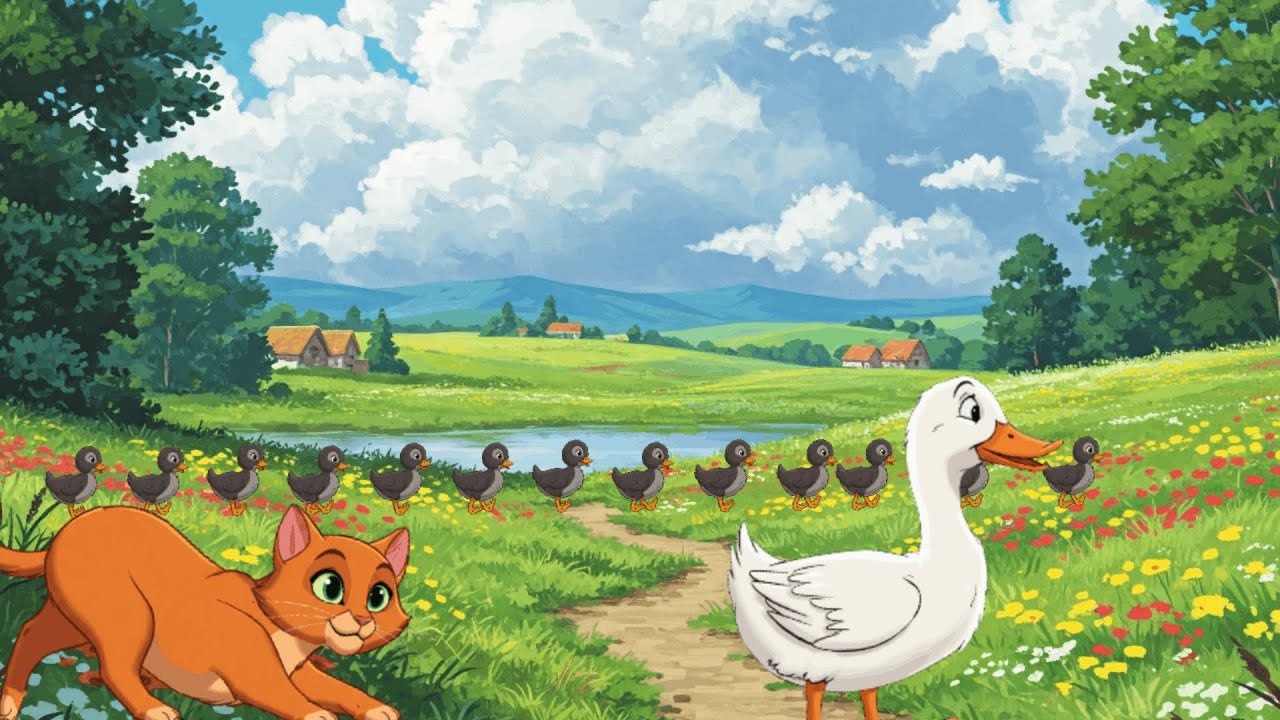 Animated nursery rhymes | Quack Squad Meets the Curious Cat - YouTube