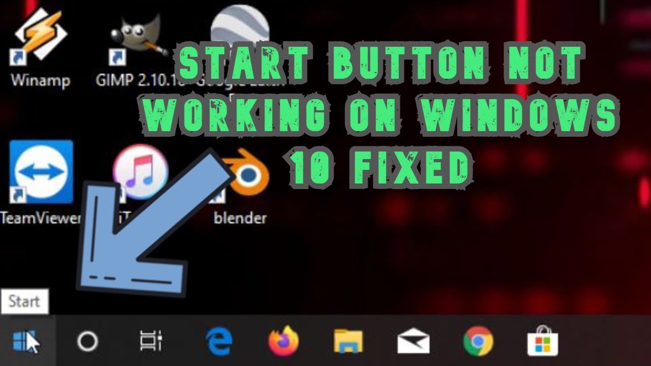 FIXED Windows 10 not Working Start Button & Responding - YouTube