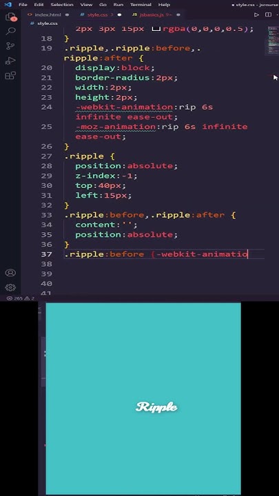 CSS Ripple Animation html #shorts - YouTube