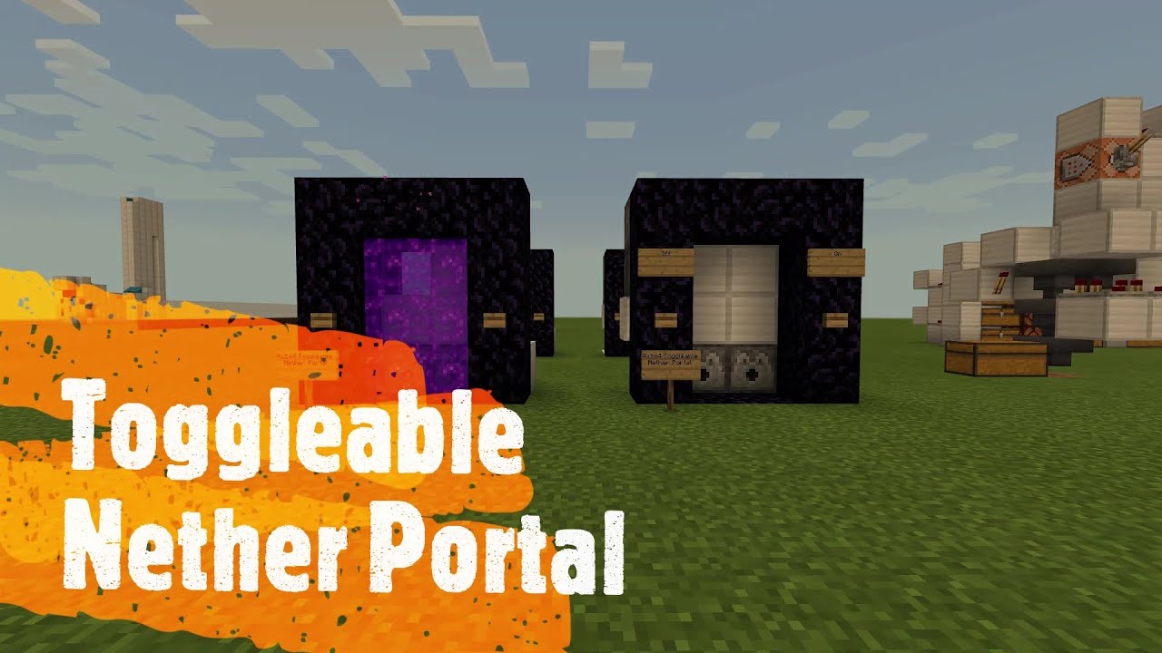 Tiny Toggleable Nether Portal! - YouTube