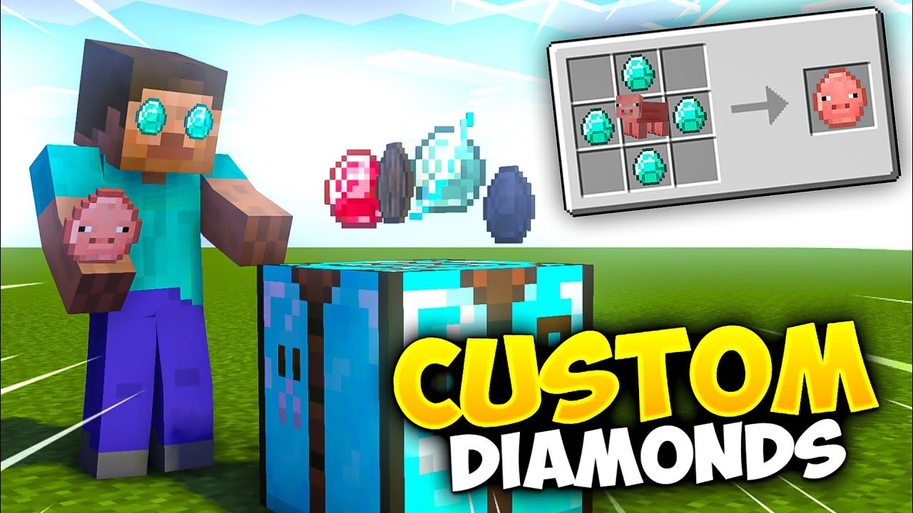 Minecraft But there are CUSTOM OP DIAMONDS ! - YouTube