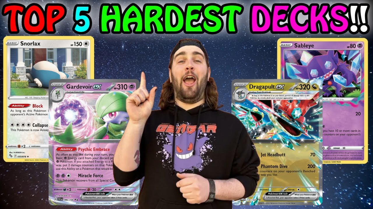 Top 5 HARDEST Pokemon Decks to Play RIGHT NOW!!! Most Advanced Decks RANKED!!! - YouTube