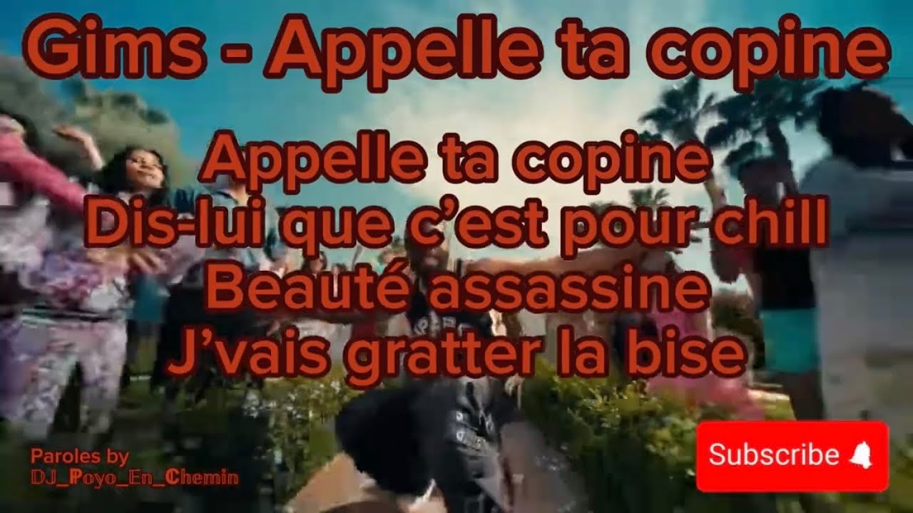 93. Gims - Appelle ta copine - Paroles Karaoké - YouTube