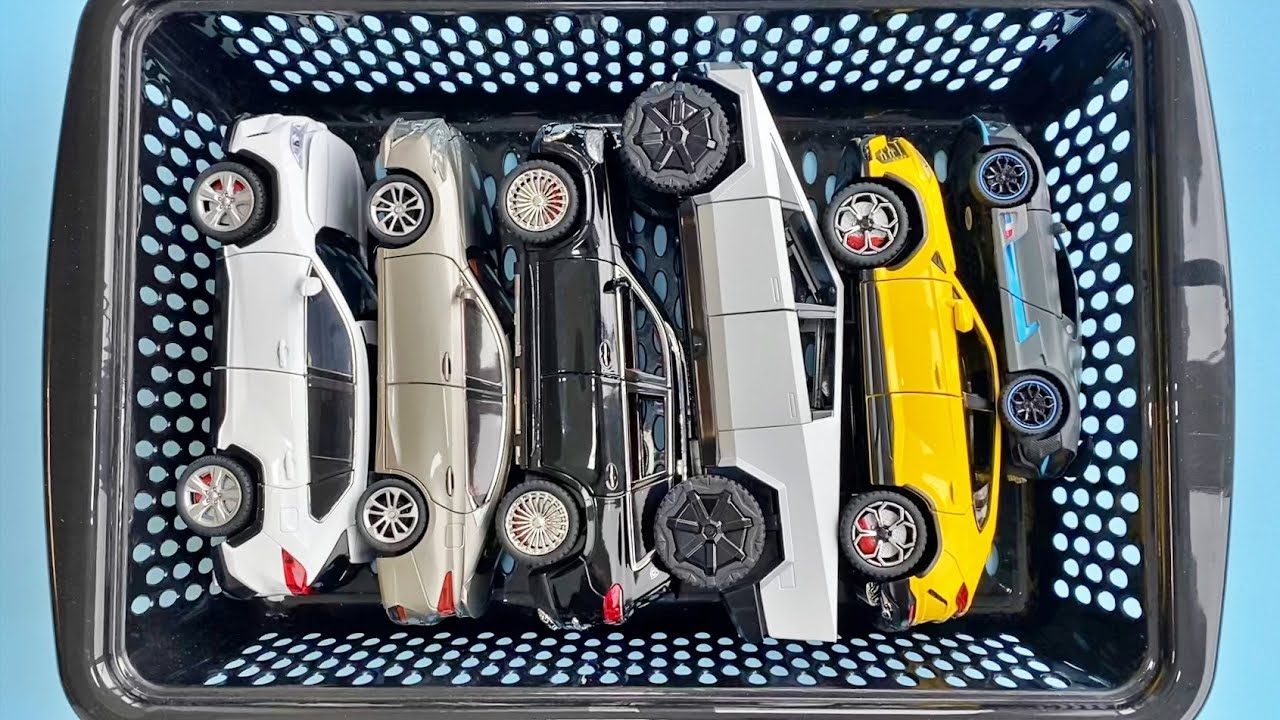 Box Full Of Diecast Cars - Toyota, Lexus, Maybach, Tesla, Lamborghini ...