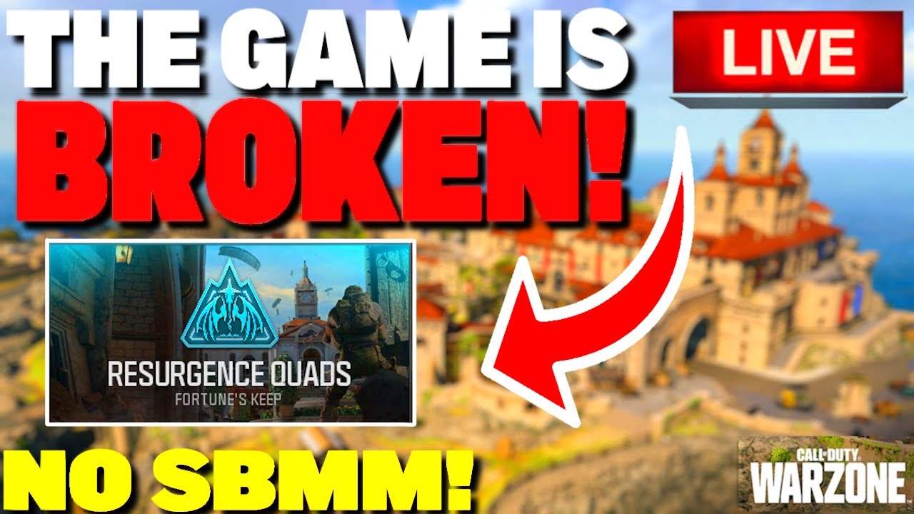 🔴LIVE - Call Of Duty IS COMPLETELY BROKEN! SBMM IS GONE⚠️LEVELS RESET ...