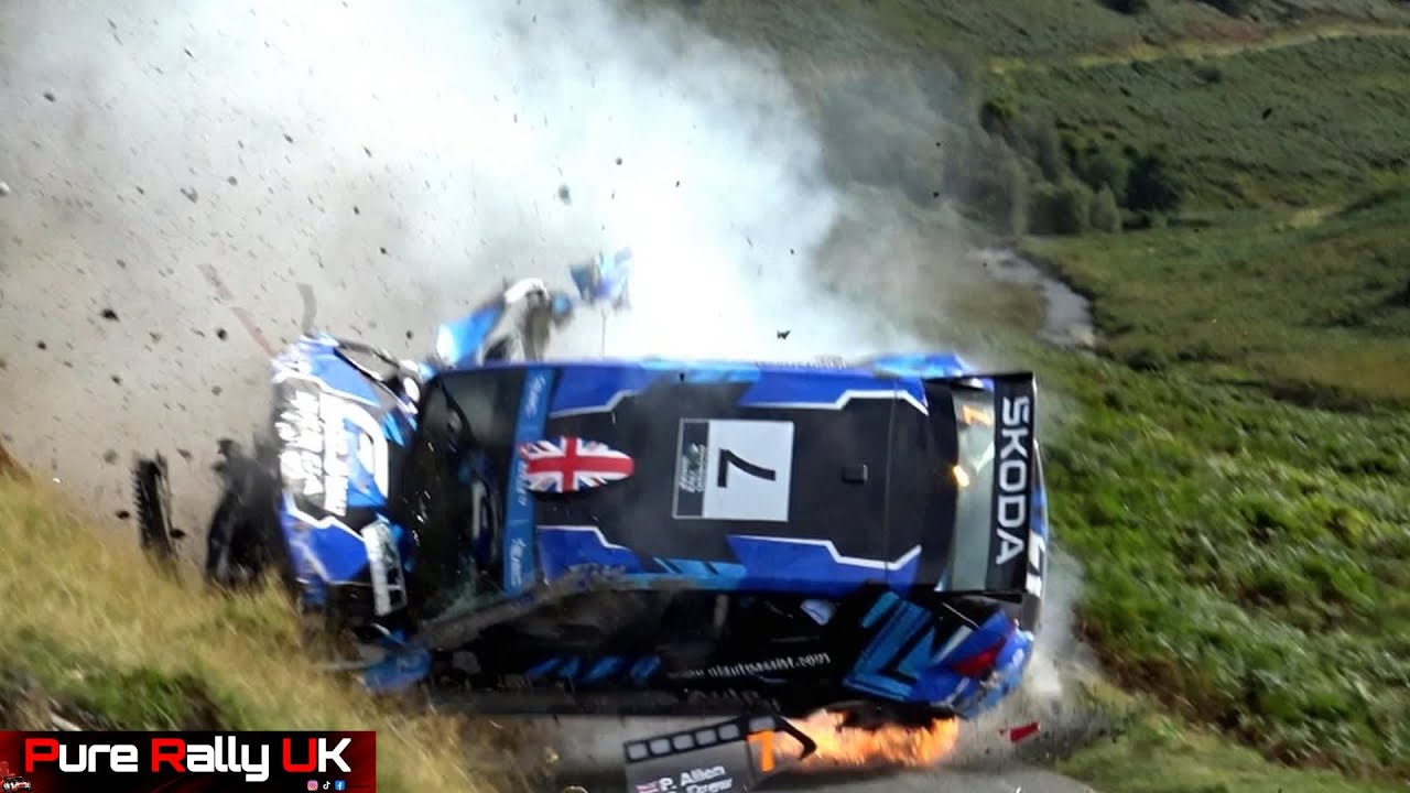 Phillip Allen's Huge Crash | Rali Ceredigion 2025 - YouTube