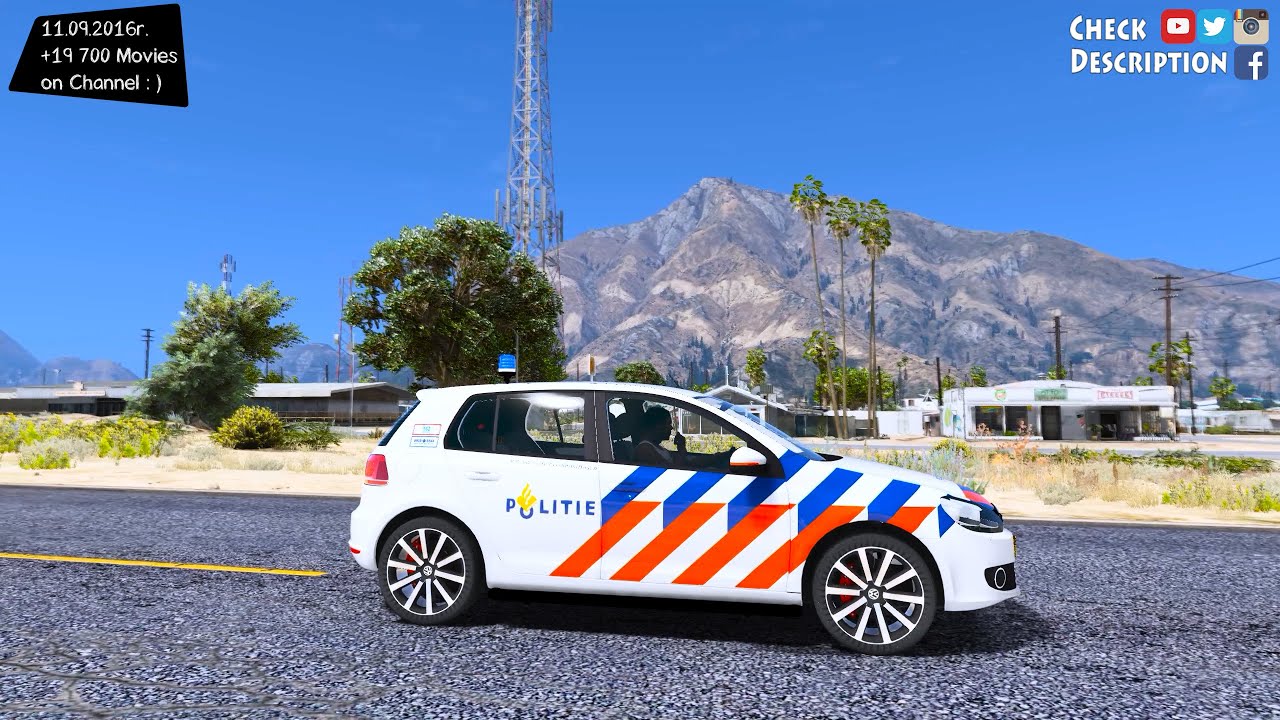 Volkswagen Golf Dutch Police Pack - GTA V MOD | 2.7K / 1440p ! _REVIEW ...
