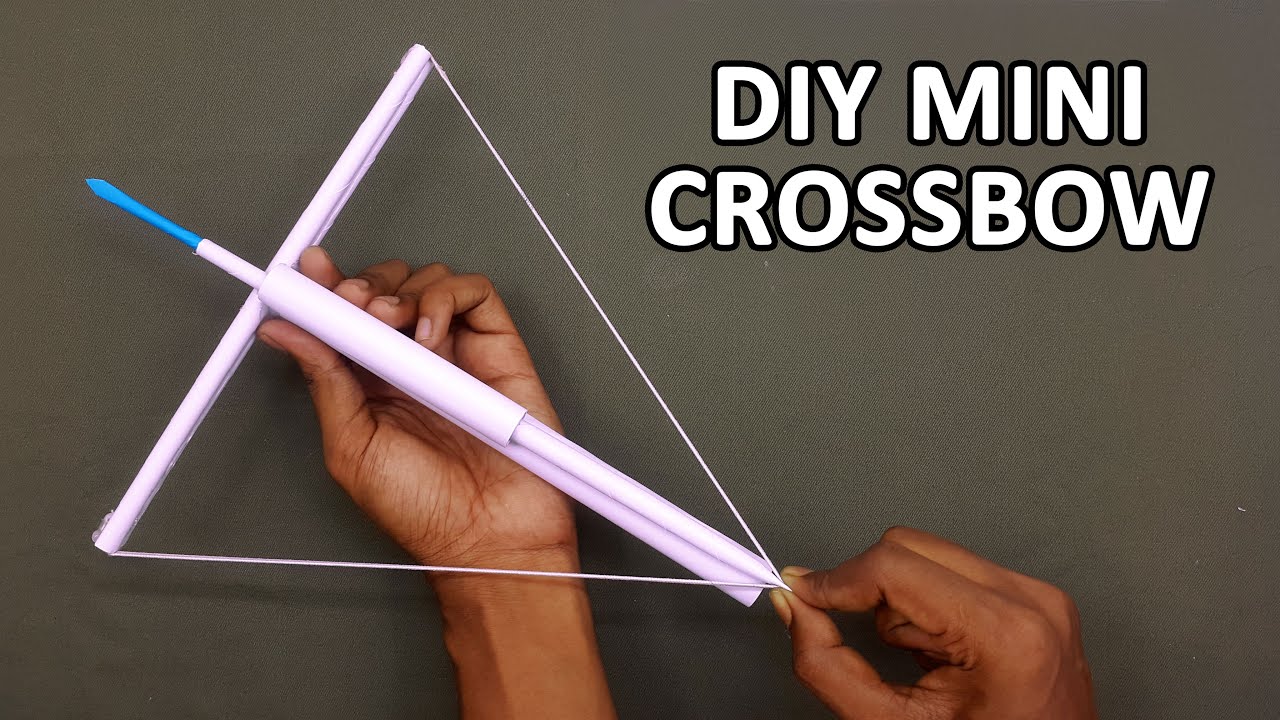 How To Make A Mini Crossbow With Paper - DIY Paper Mini Crossbow ...