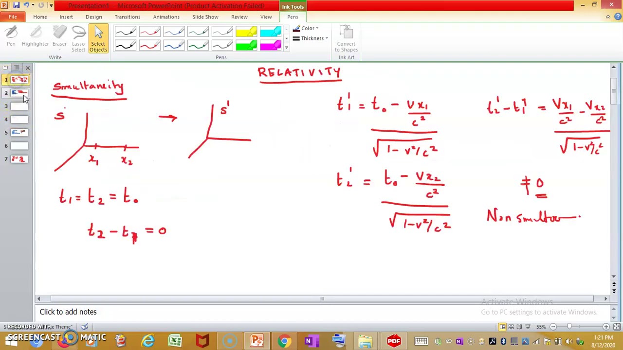 Simultaniety and problems in relativity - YouTube