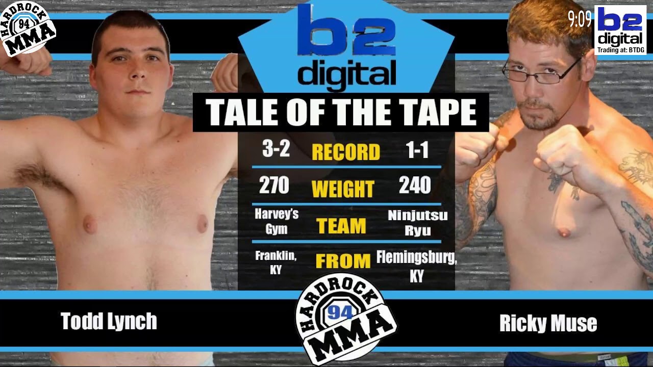 Hardrock MMA 94 Fight 2 Todd Lynch vs Ricky Muse Heavyweight Ammy - YouTube