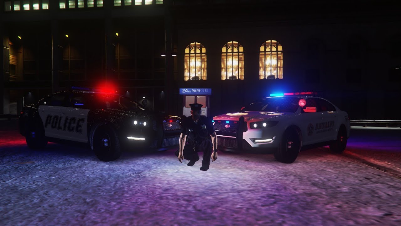 GTA V : Test the emergency light of Police Interceptor - YouTube