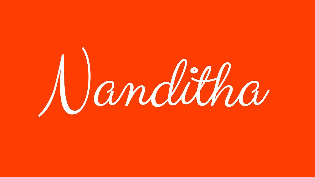Learn how to Sign the Name Nanditha Stylishly in Cursive Writing - YouTube