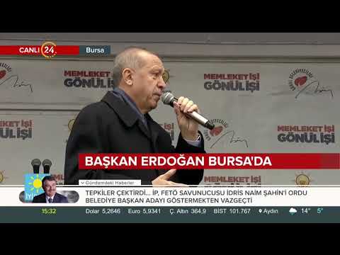 Erdoğan'dan Bursa'da Zaman şiiri