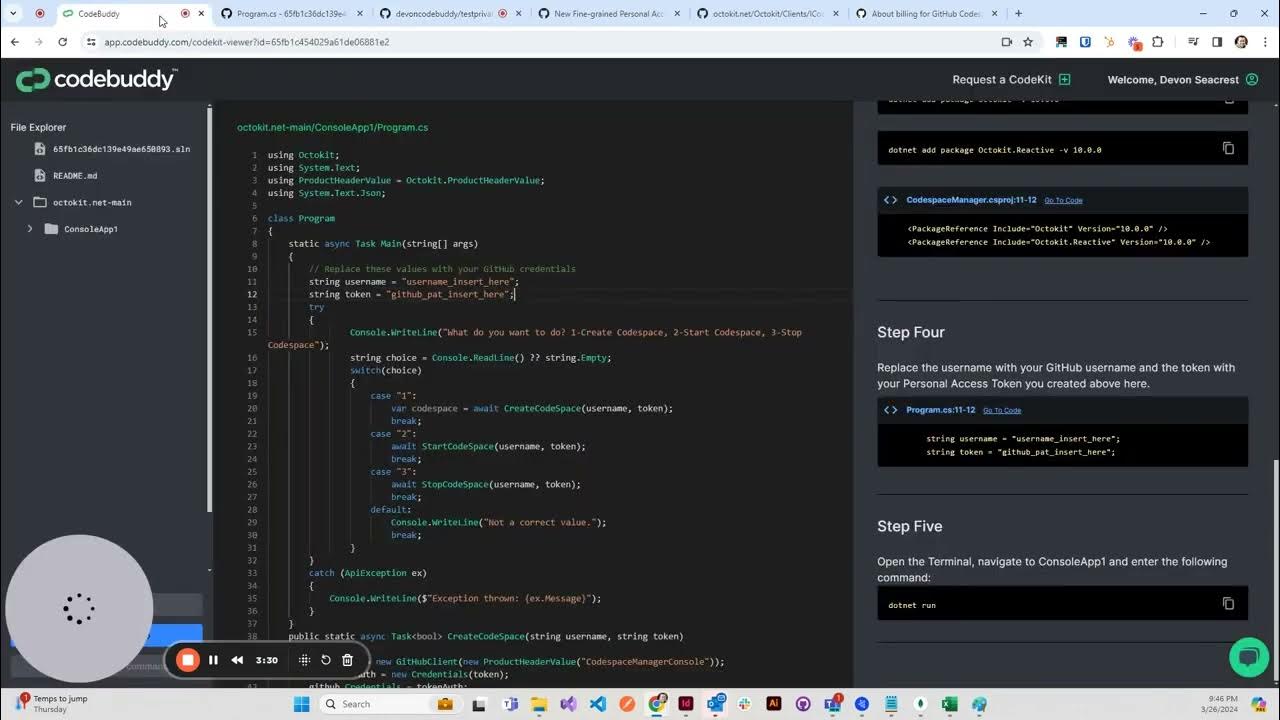 CodeBuddy: CodeKit - Creating Codespaces in GitHub - YouTube