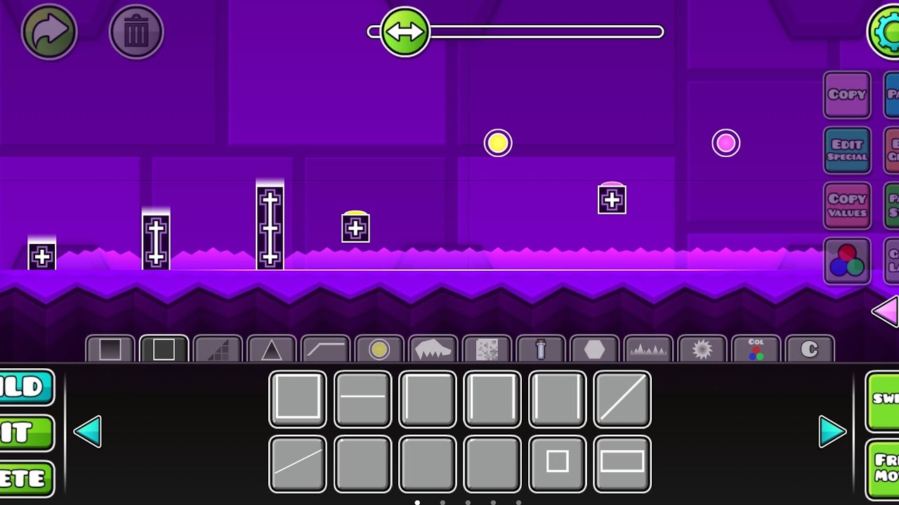 Little peak on a level i'm creating "Back" (Geometry Dash) - YouTube