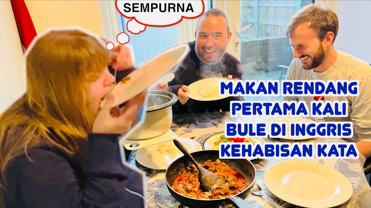 Bule Jilat-Jilatan Pertama Kali Makan Rendang, Rempong Nya Minta Ampun ...