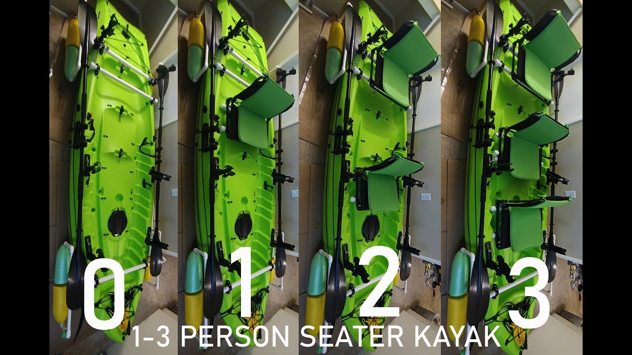 Lifetime Kokanee Envoy Kayak Sits 1, 2, 3 Persons Seater Fishing Kayak ...