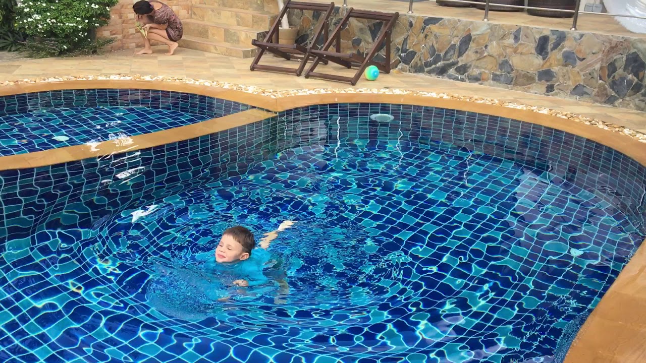 Adam in the pool 1 - YouTube