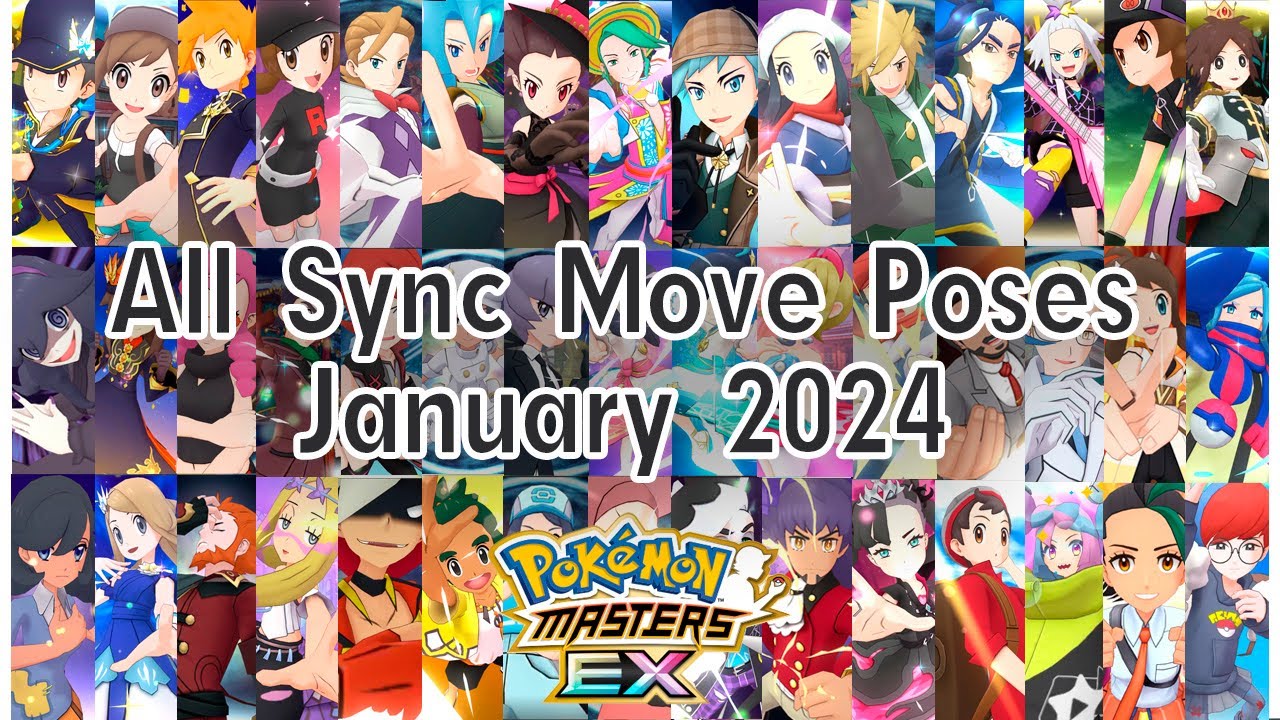 January 2024 - All Trainer Sync Move Poses (+ Quotes) | Pokémon Masters ...
