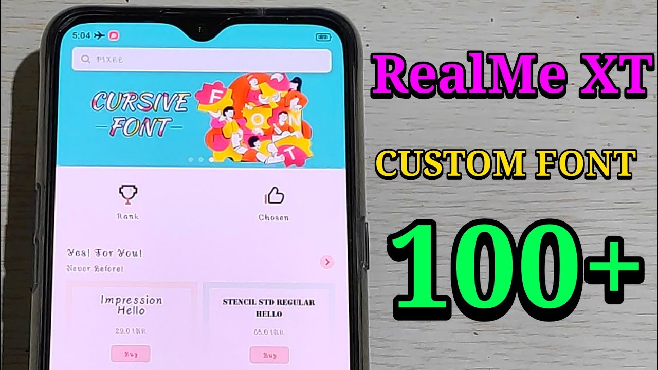 RealMe XT Font Change - YouTube