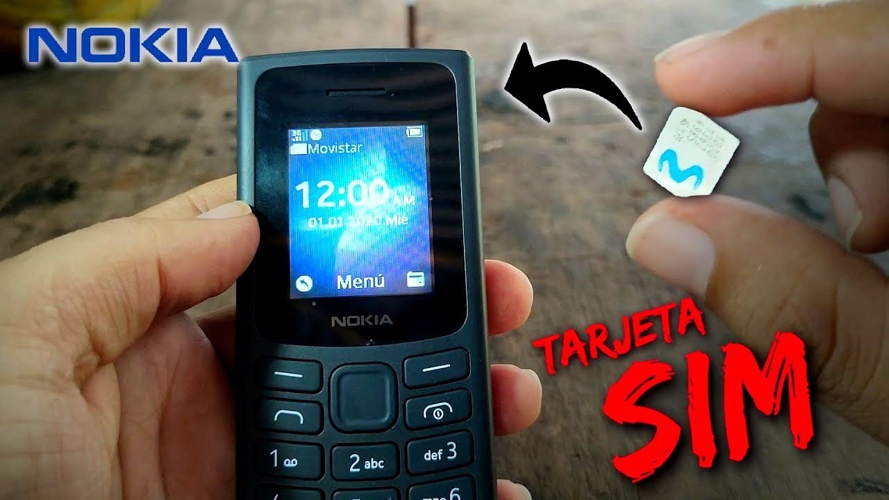Como insertar la tarjeta SIM Nokia 105-4g 110-4g - YouTube